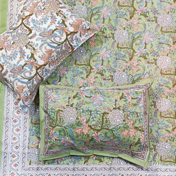 Block Print Bed Sheet - Etsy