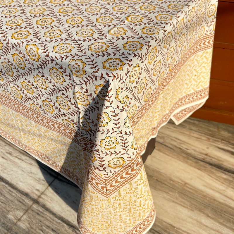 Block Print Tablecloth - Etsy