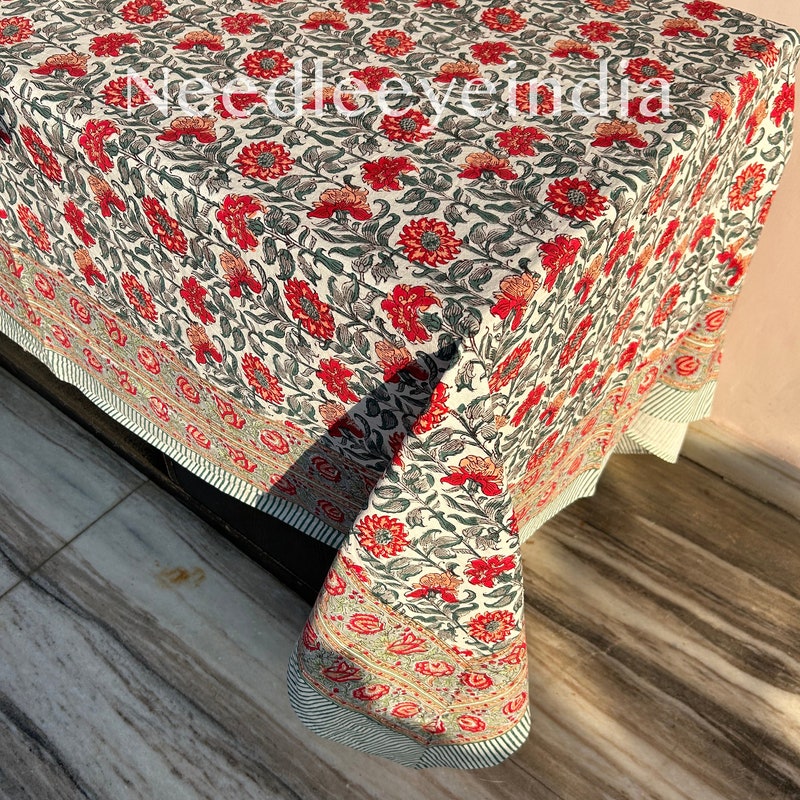 Block Print Tablecloth - Etsy