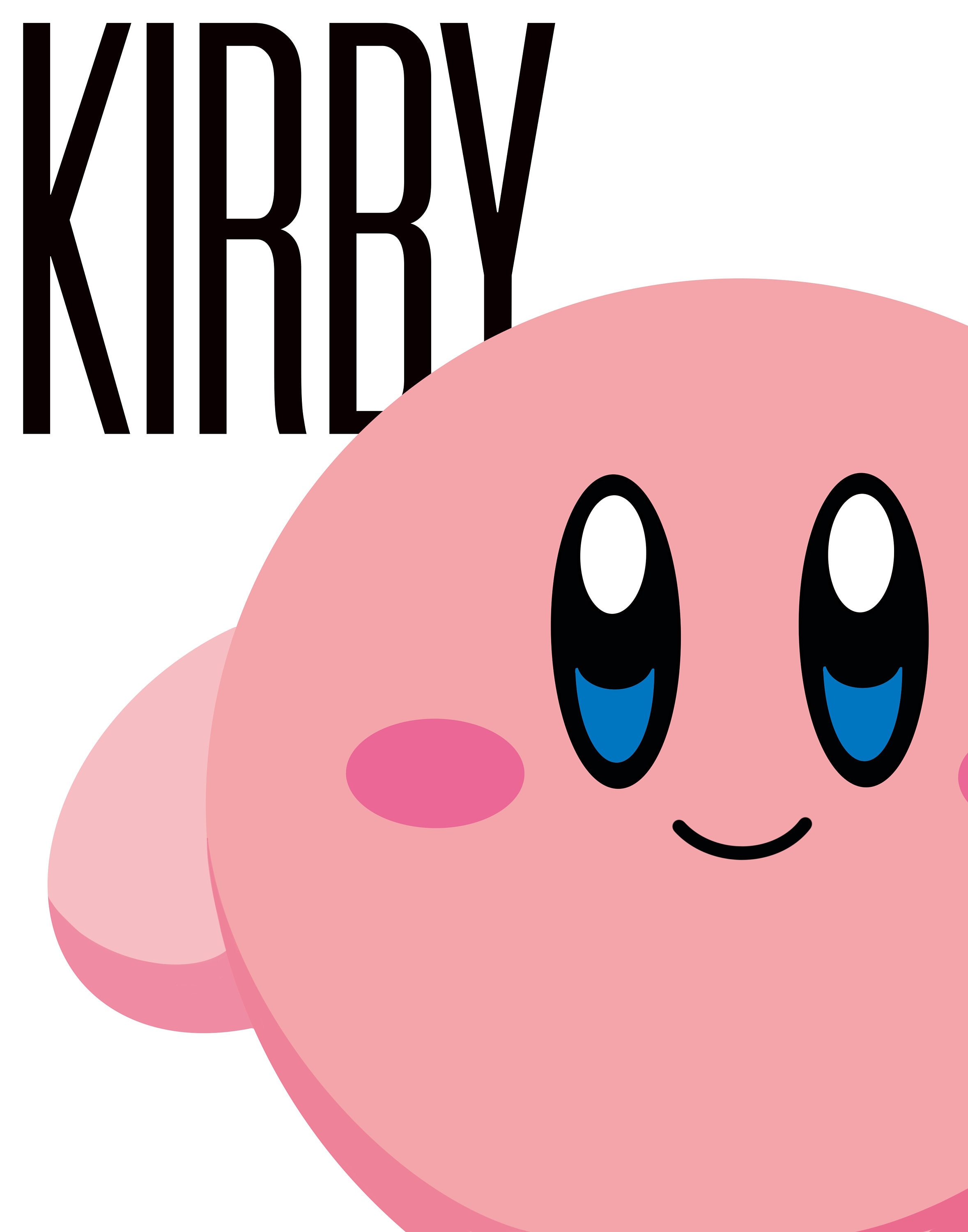 11x14, 8x10 KIRBY Printable Poster - Vector Graphics, Digital Clip Art ...