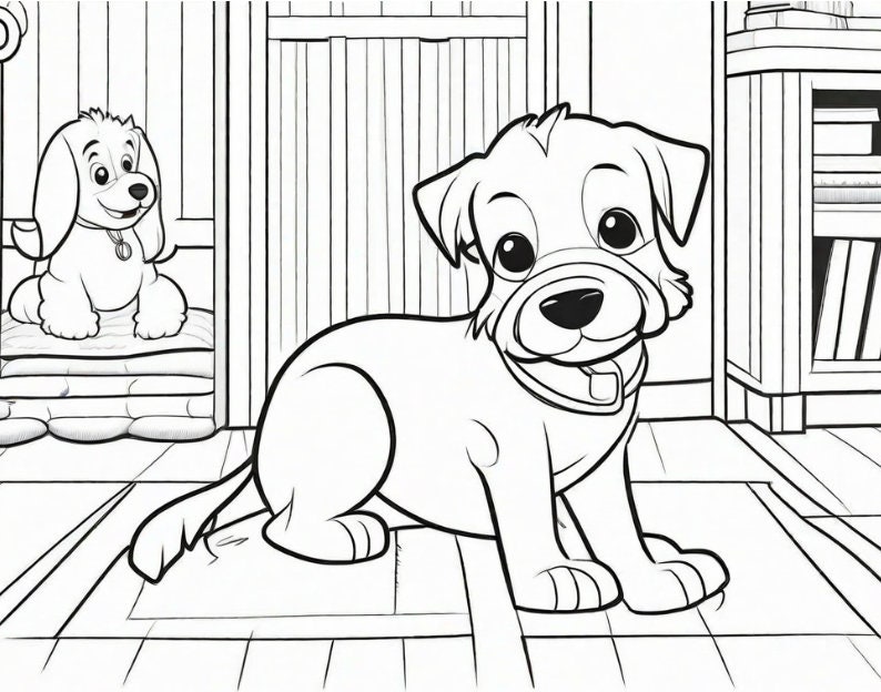 Children's Coloring Book, 4 Bundles of Cats and Dogs - Etsy