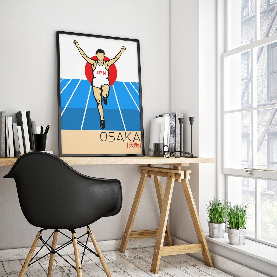 OSAKA Travel Poster - Printable Wall Art, Bedroom, Japan, Travel Poster ...