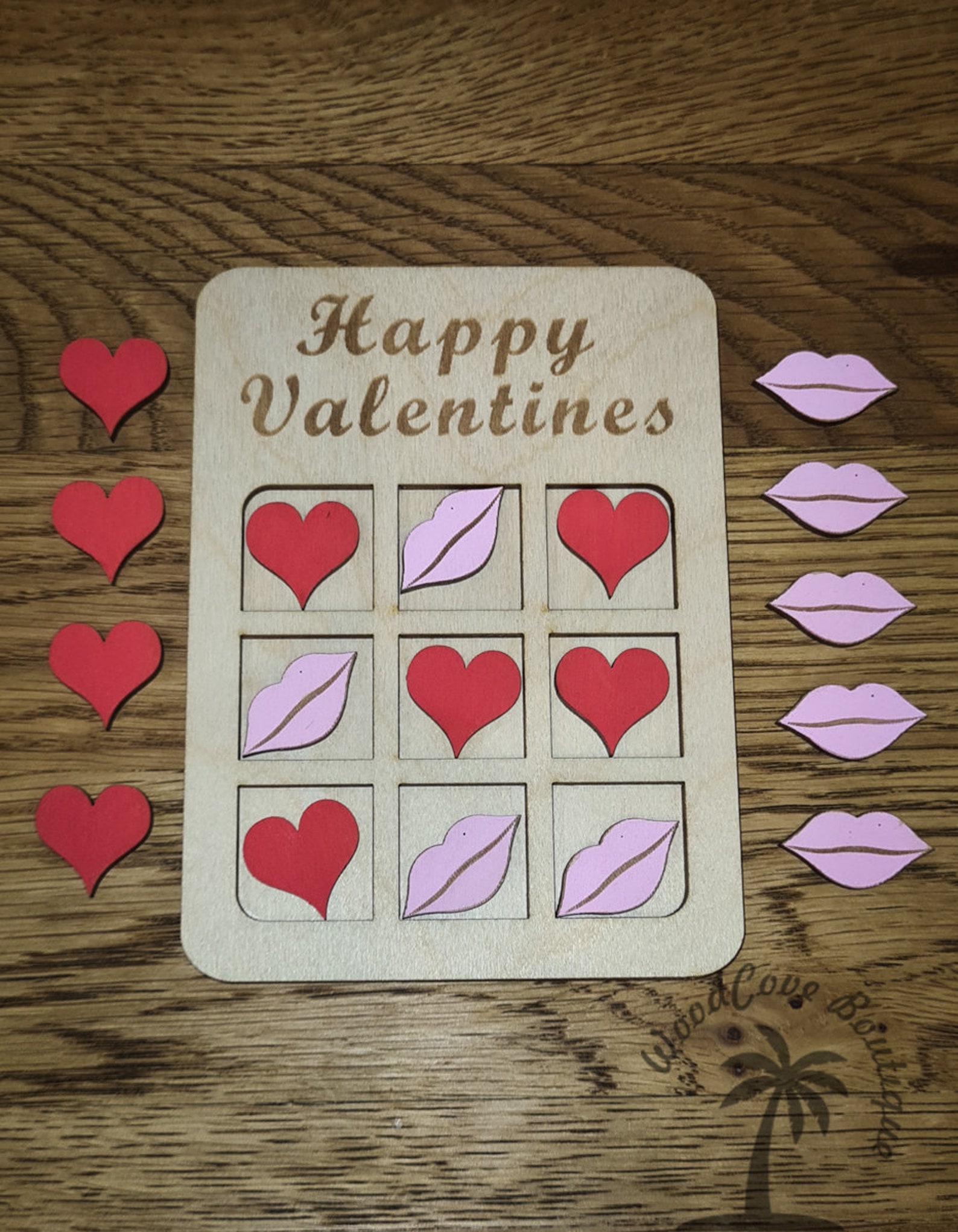 Valentines Tic Tac Toe | Valentines Noughts and Crosses With Hearts and ...