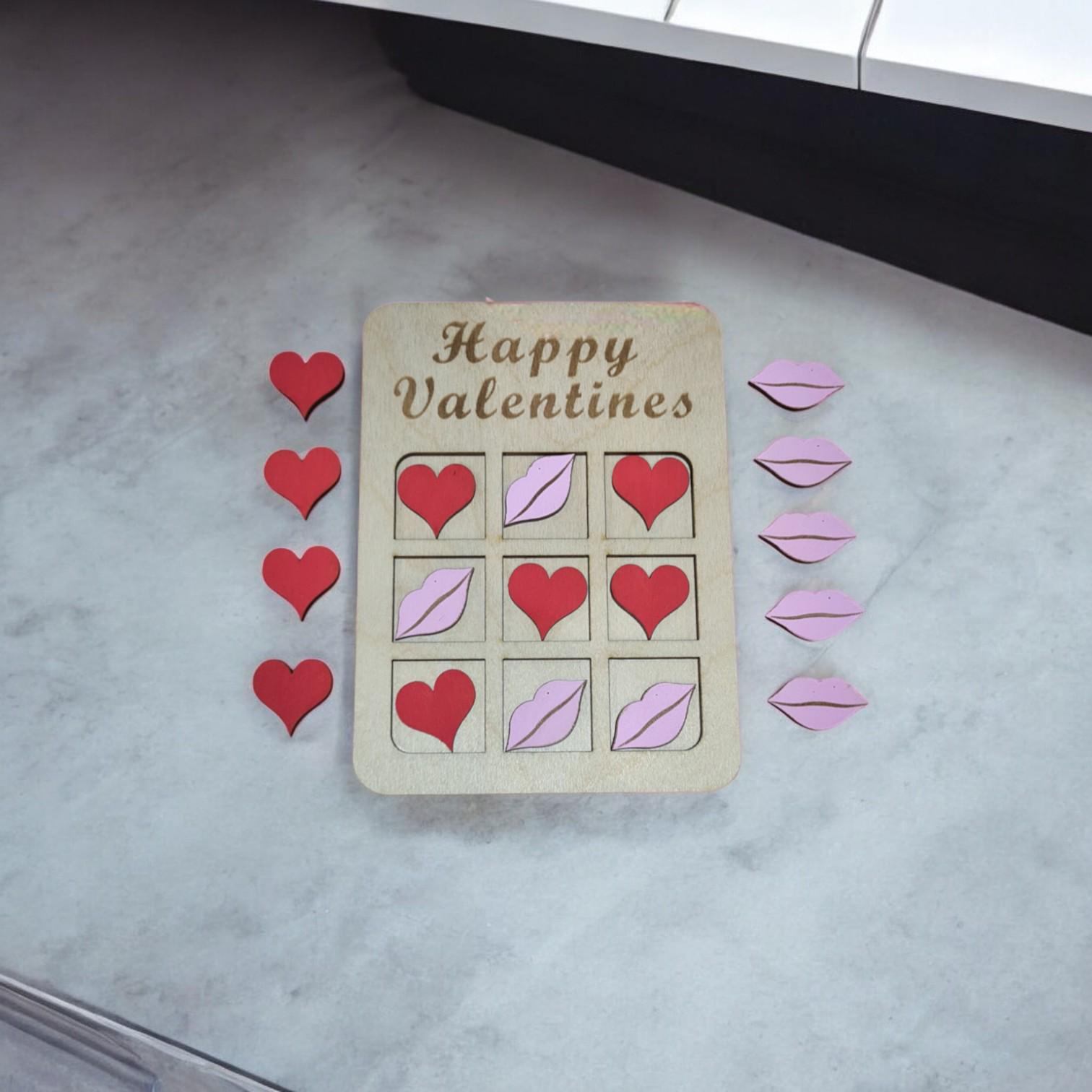 Valentines Tic Tac Toe | Valentines Noughts and Crosses With Hearts and ...