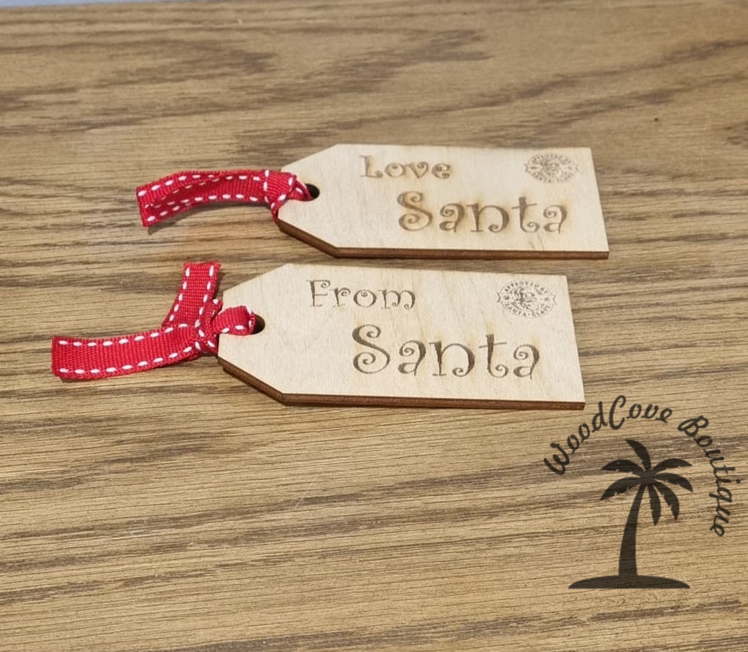 Love Santa Tags | From Santa Tags | Christmas Presents Tags - Etsy