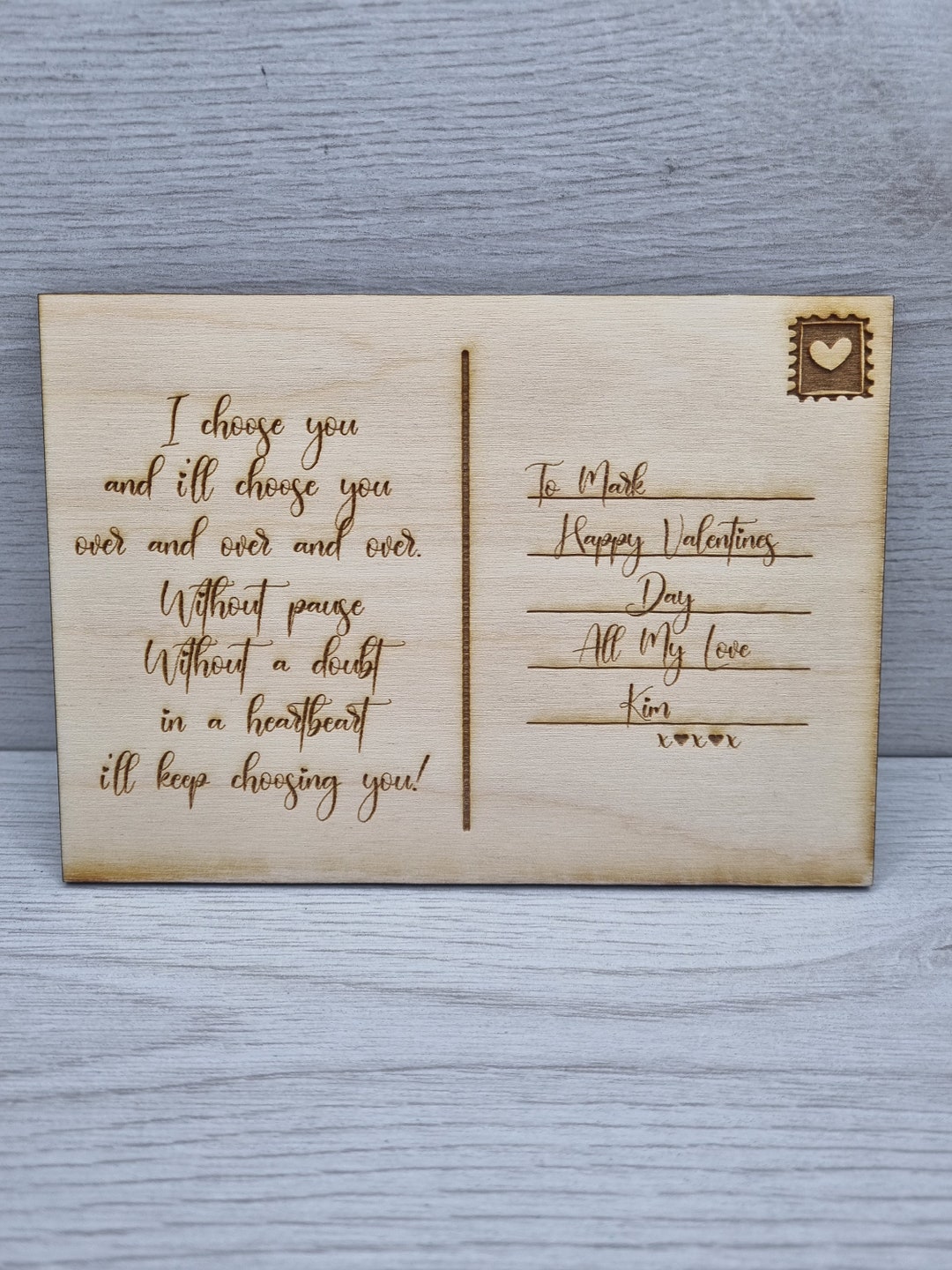 Personalised Wooden Postcards | Fun Gift | Engraved Postcards | Perfect ...