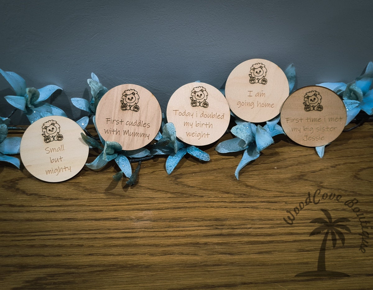 Preemie Baby Milestone Tokens New Born Baby Milestone Cards - Etsy