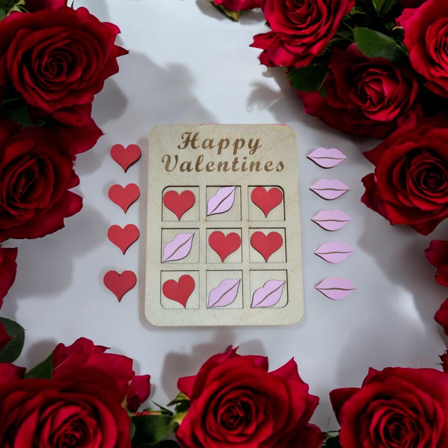 Valentines Tic Tac Toe | Valentines Noughts and Crosses With Hearts and ...