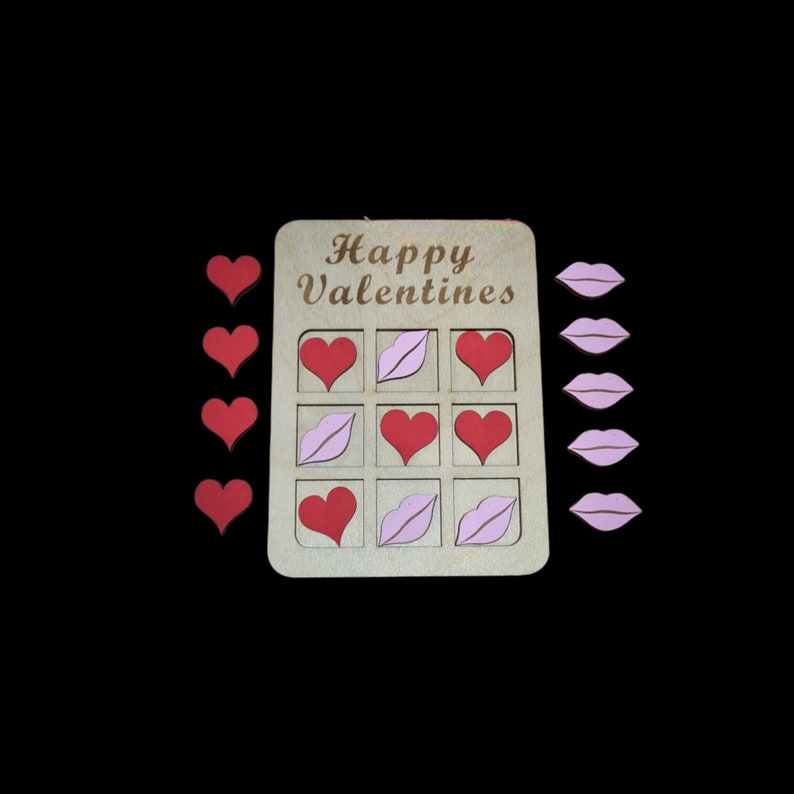 Valentines Tic Tac Toe | Valentines Noughts and Crosses With Hearts and ...