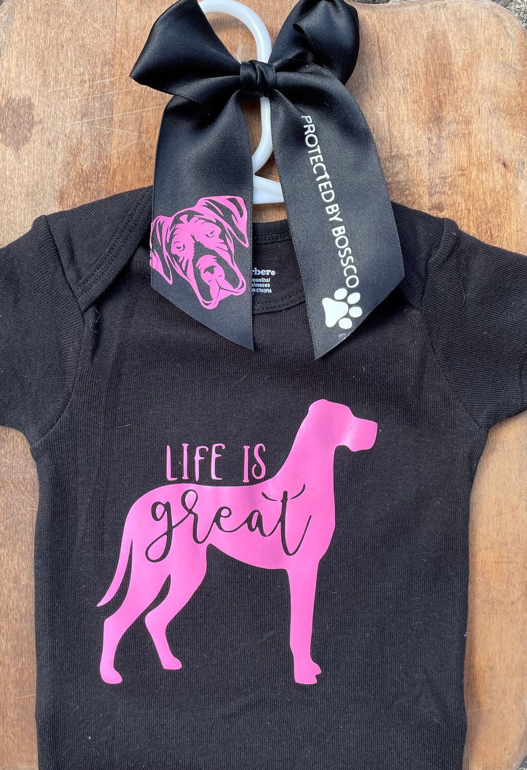 Great Dane Onesie & Bow Set - Etsy