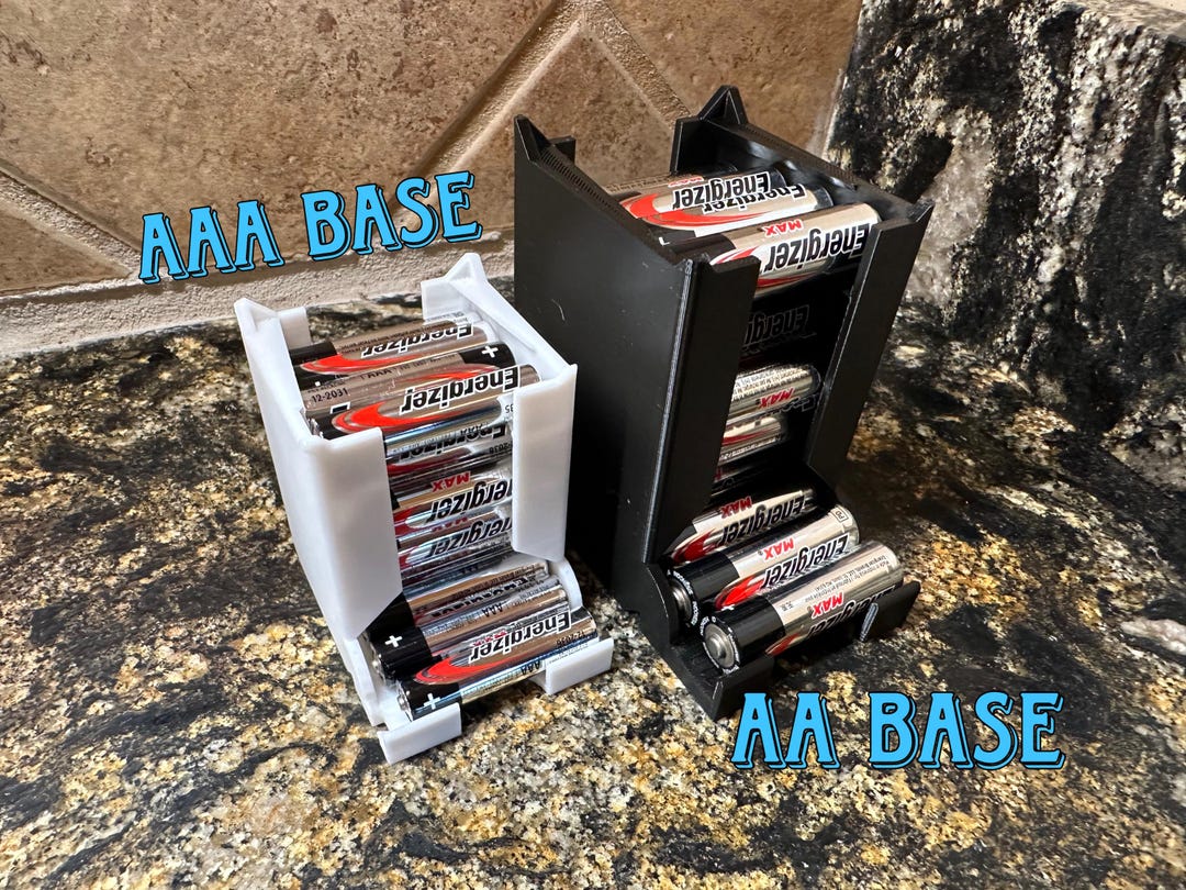 Battery Storage Dispenser AA - AAA | Stackable Battery Organizer - Etsy