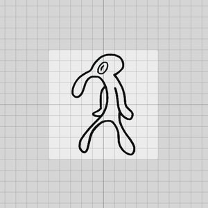 Squidward Art Outline Spongebob Squarepants Digital Download Embroidery ...