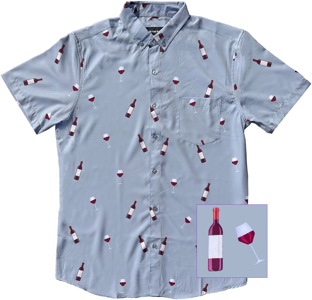 Molokai Gray Wine Button Down Shirt - Etsy