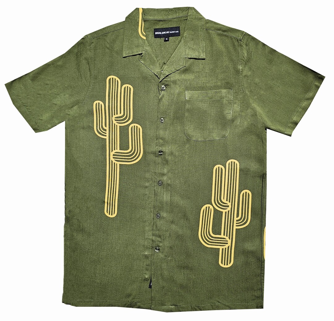 Molokai Green and Gold Cactus - Etsy