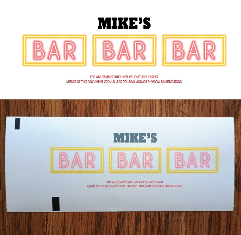 Personalized TITO Paper - 2 Packs (400 Sheets) Slot Machine Ticket in ...