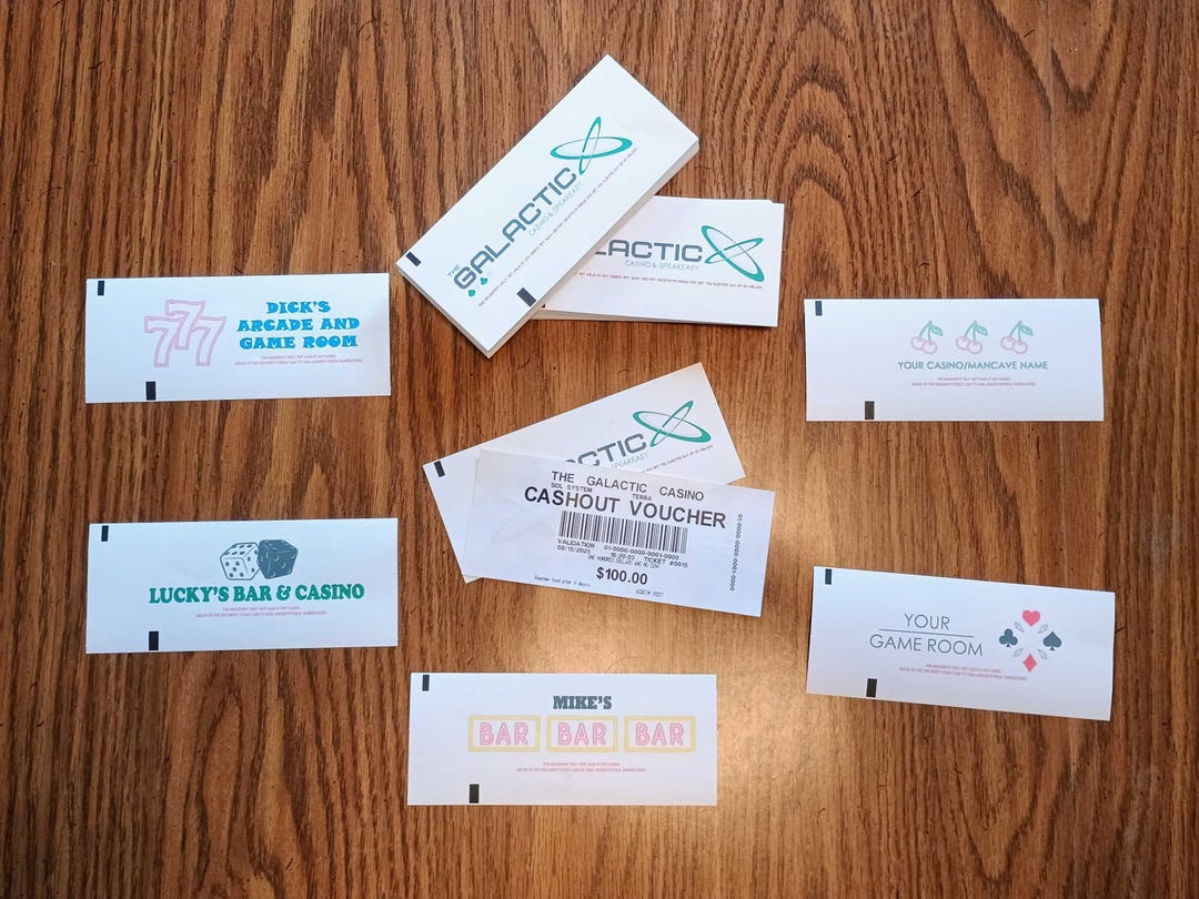 Personalized TITO Paper - 1 Pack (200 Sheets) Slot Machine Ticket in ...