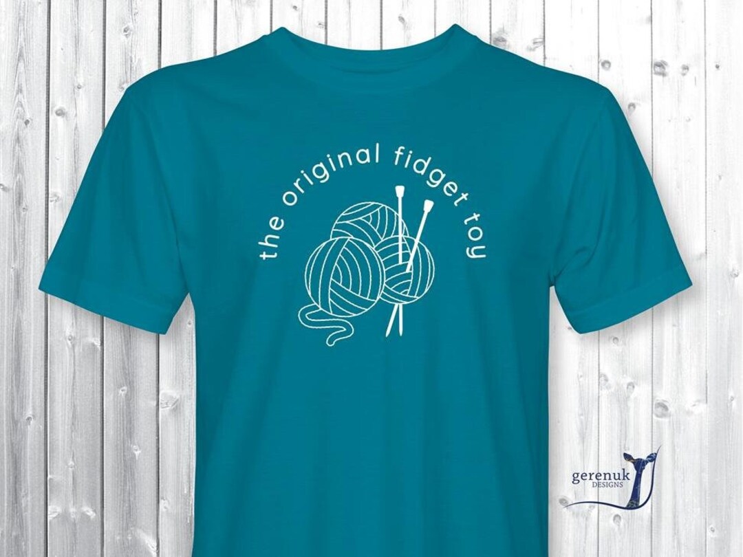 Knitting, Crochet--the Original Fidget Toy Shirt - Etsy