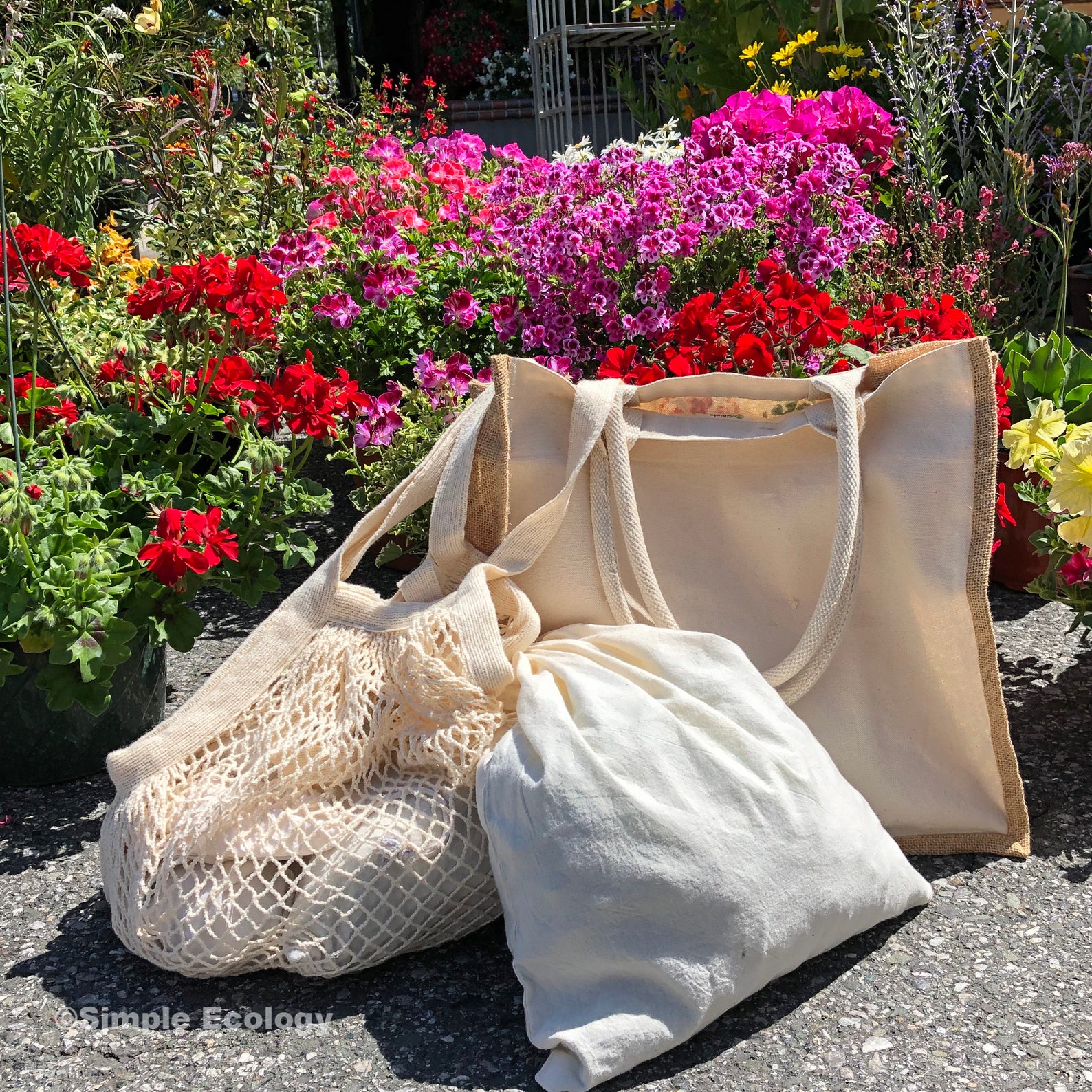 Farmer’s Market Tote & Produce Bag Set - 6 Piece Shopping Kit - Etsy