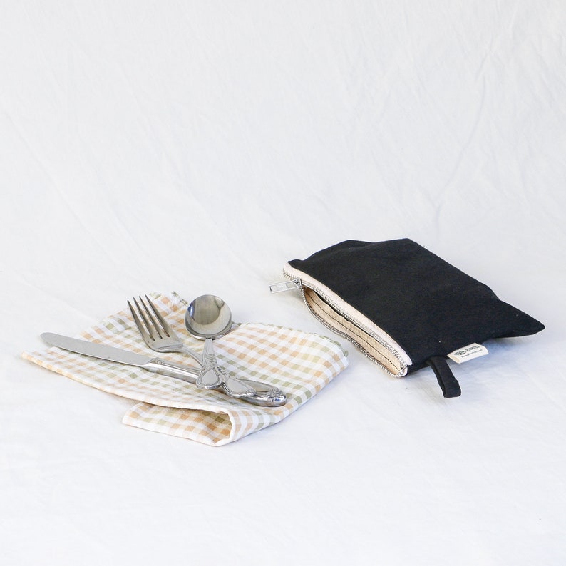 Organic Cotton Zipper Pouch (2 PACK): Simple Snack Bag & Travel Case - Etsy