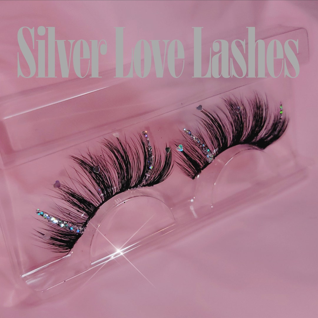Silver Love Lashes - Etsy