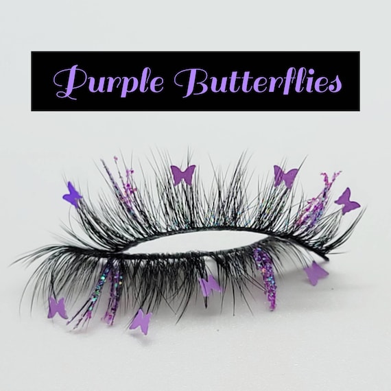 Purple Butterfly Lashes - Etsy