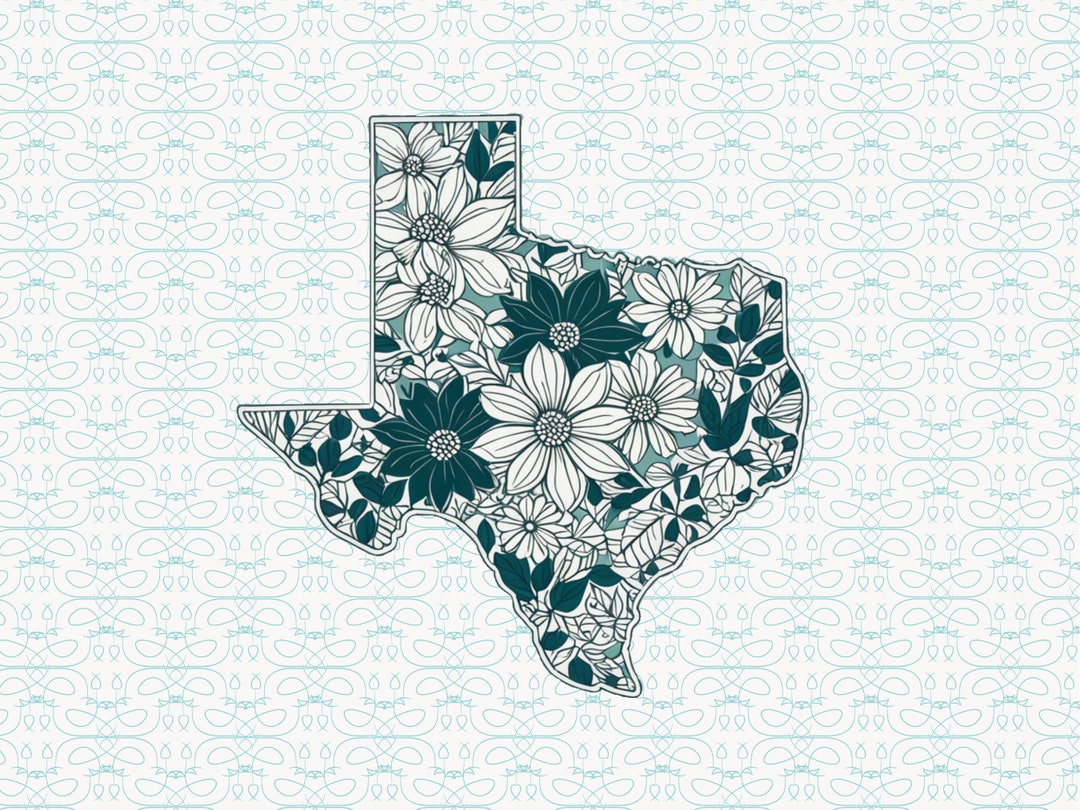 Texas Png, Texas Svg, Texas Floral Png, Texas Floral Svg, Texas Flower ...