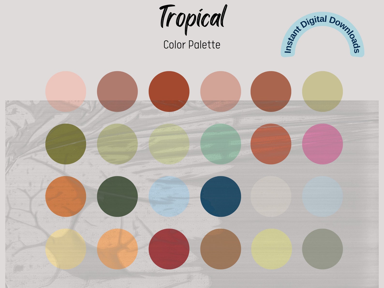 Procreate Color Palette Tropical Color Palette Etsy