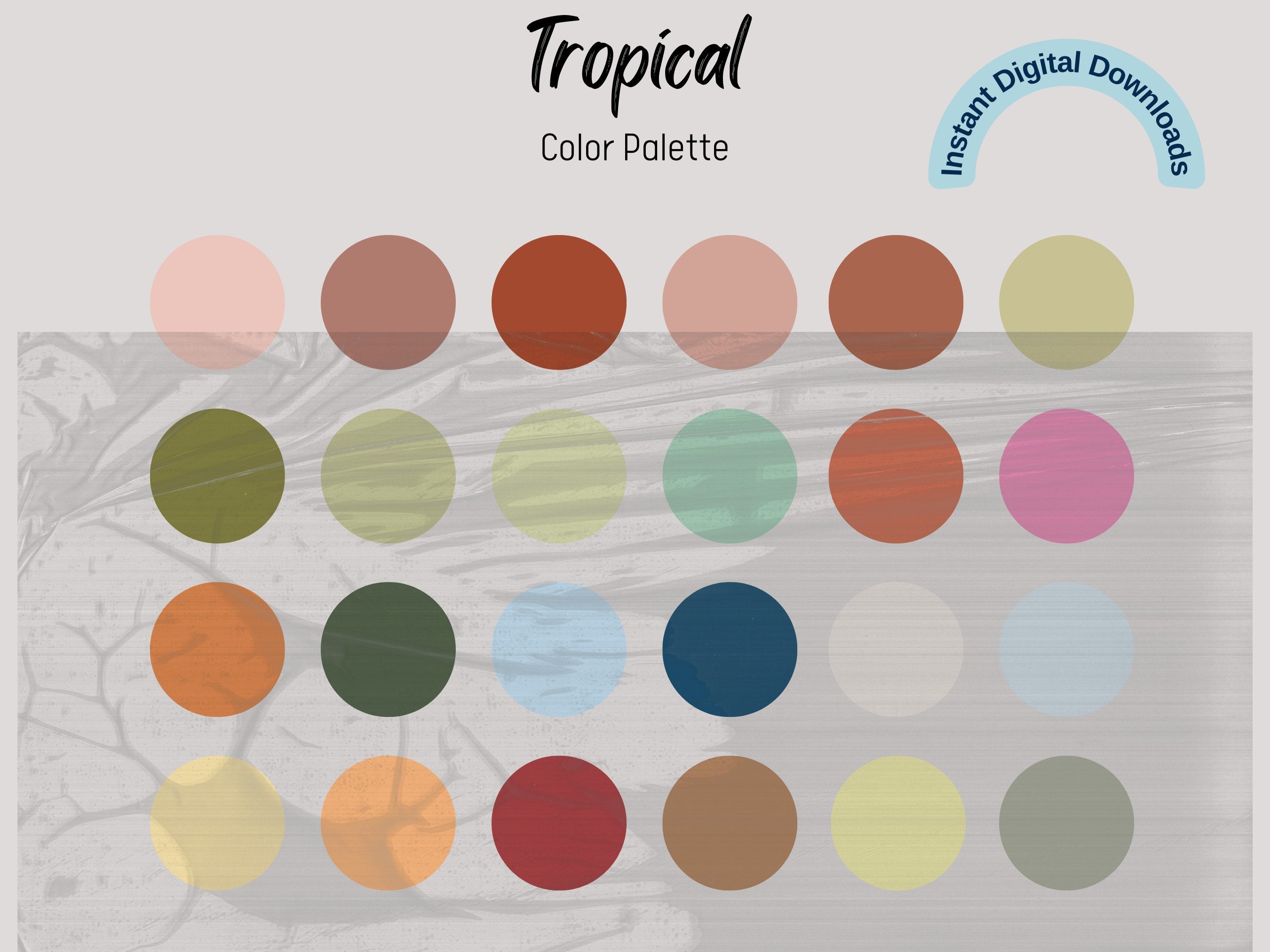 Procreate Color Palette Tropical Color Palette Etsy
