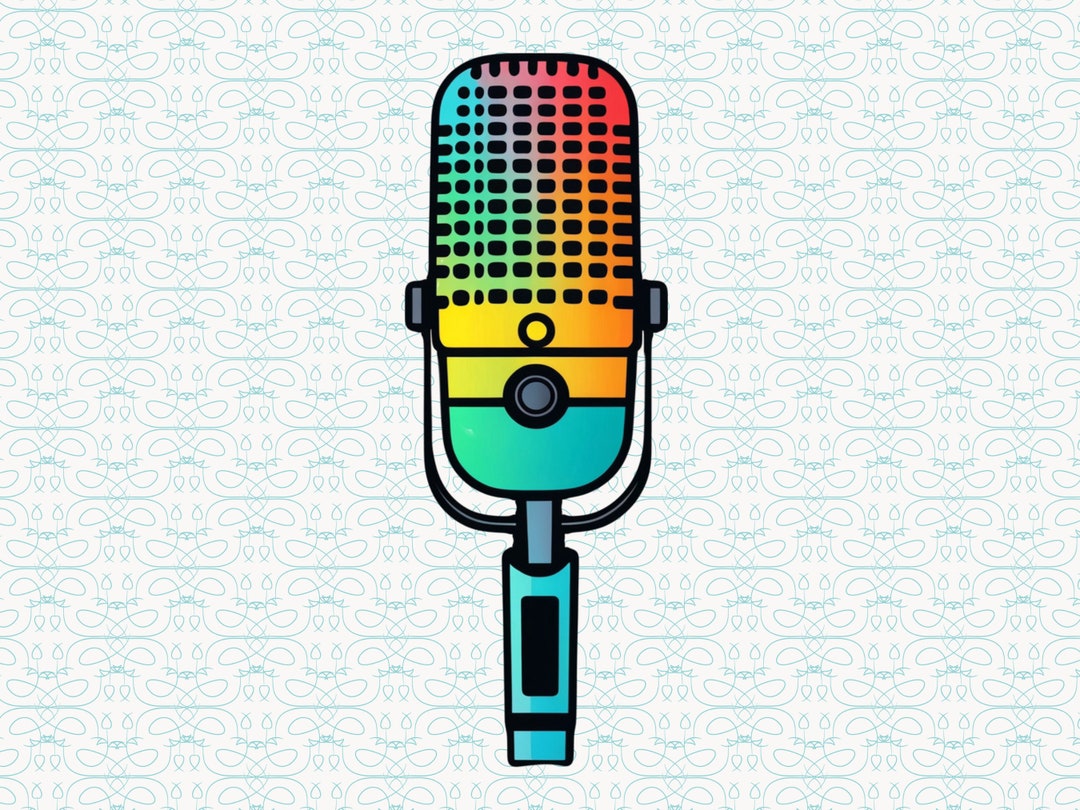 Microphone Png, Singer Png, Singing Png, Rainbow Microphone Png ...