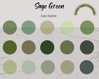 Natures Greens Color Palette, 30 Handpicked Swatches for Procreate ...