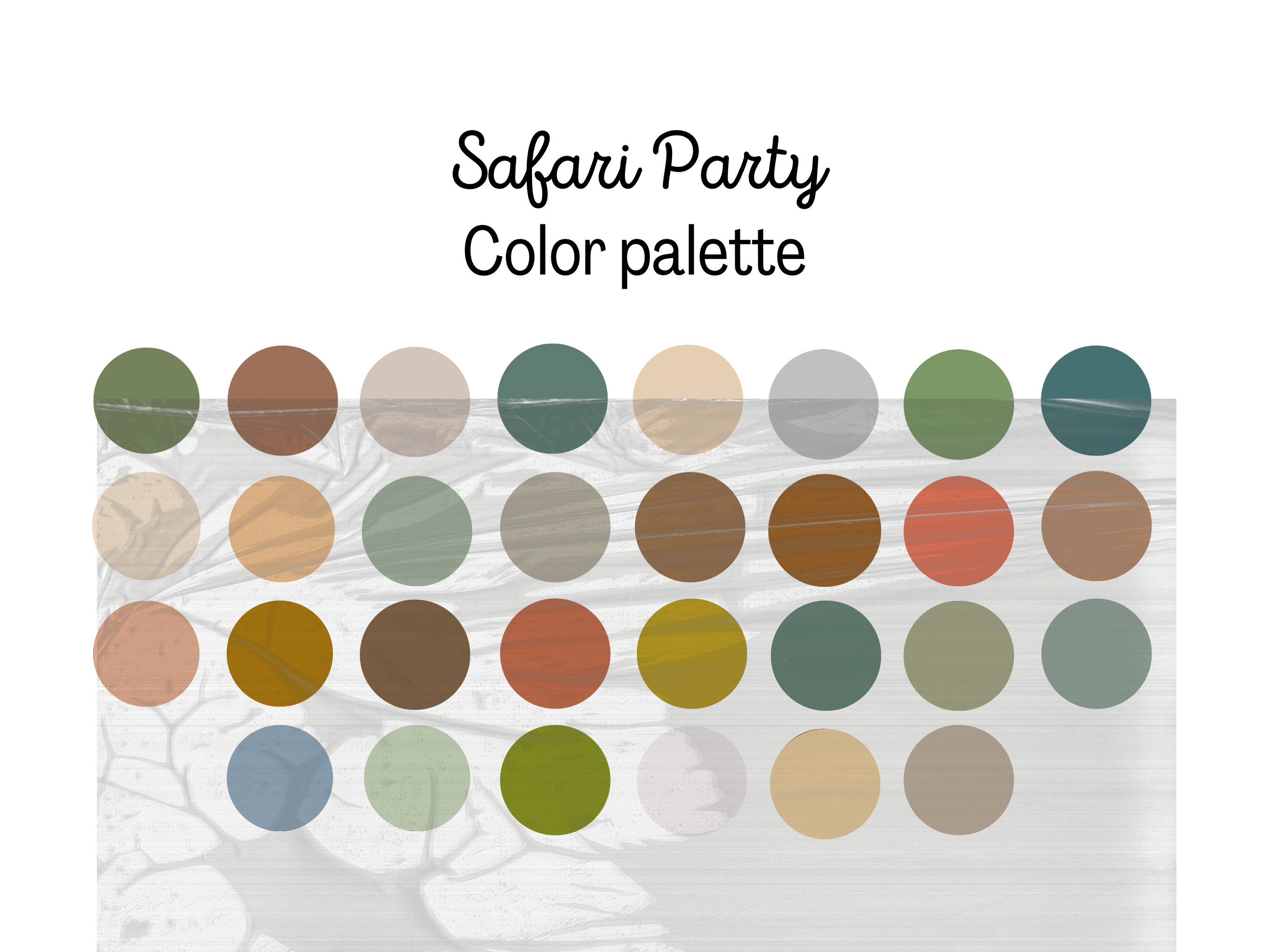 Safari Color Palette Color Palette Procreate Color Palette - Etsy