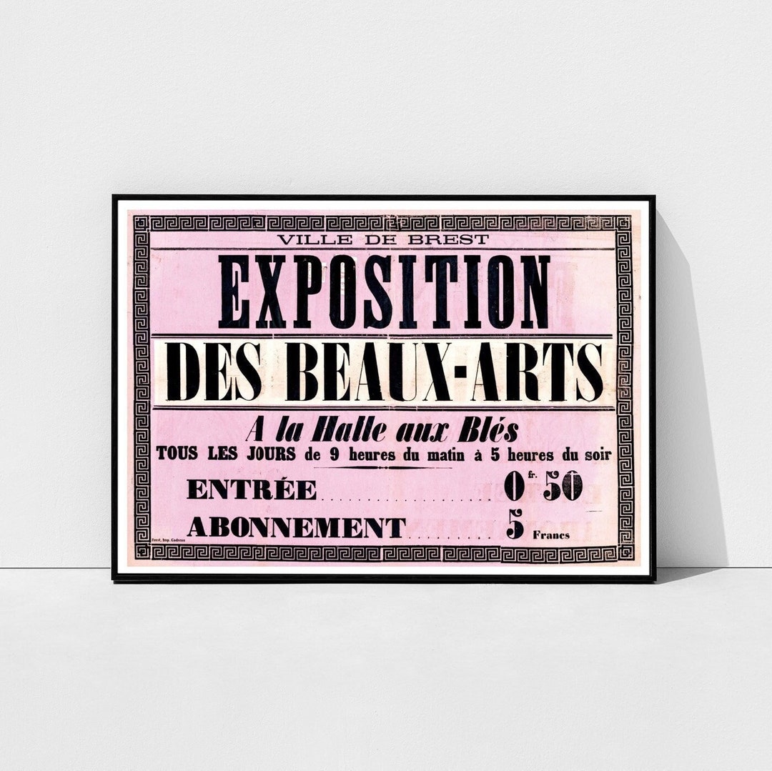 Classic French Poster 1877, Vintage Advertising Poster, Wall Art ...