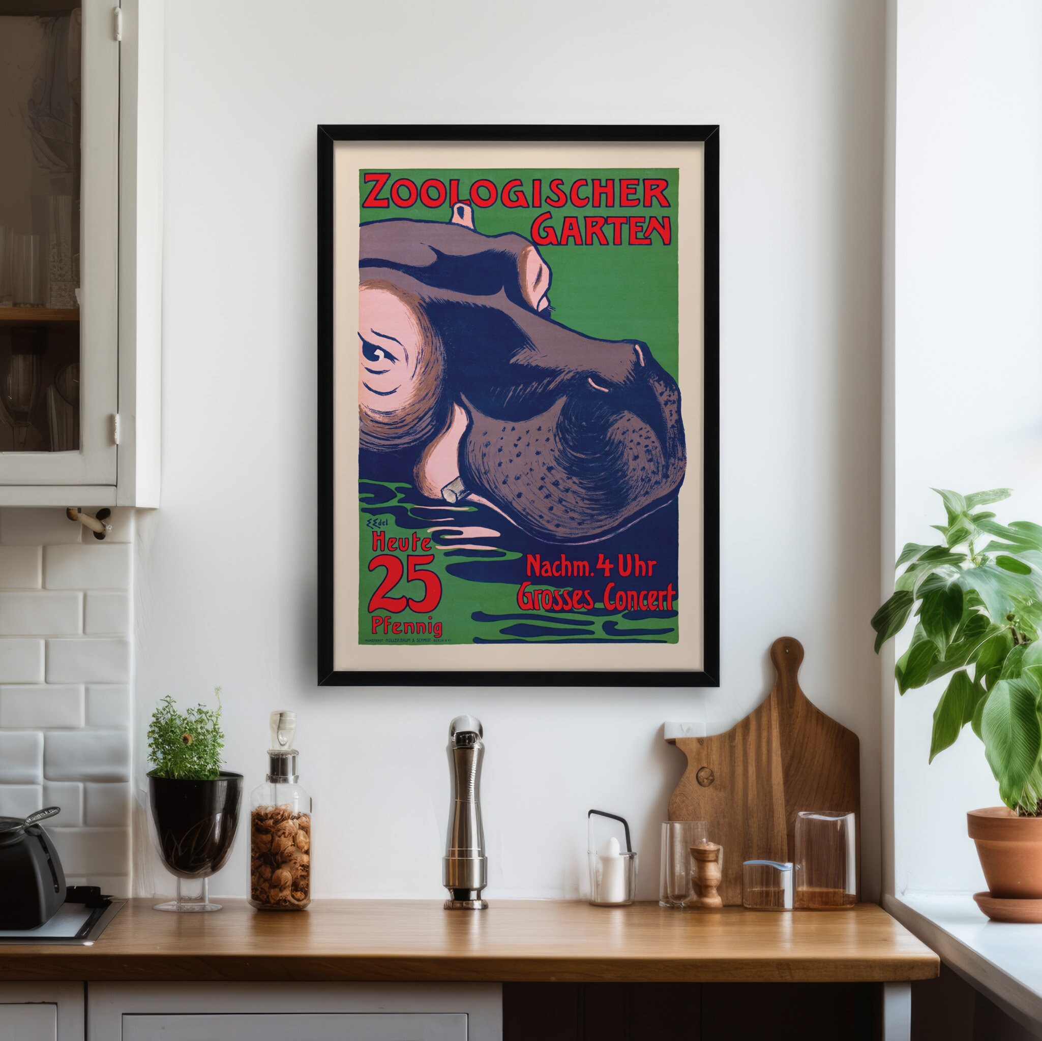 Zoologischer Garten Edmund Edel Art Poster Vibrant - Etsy