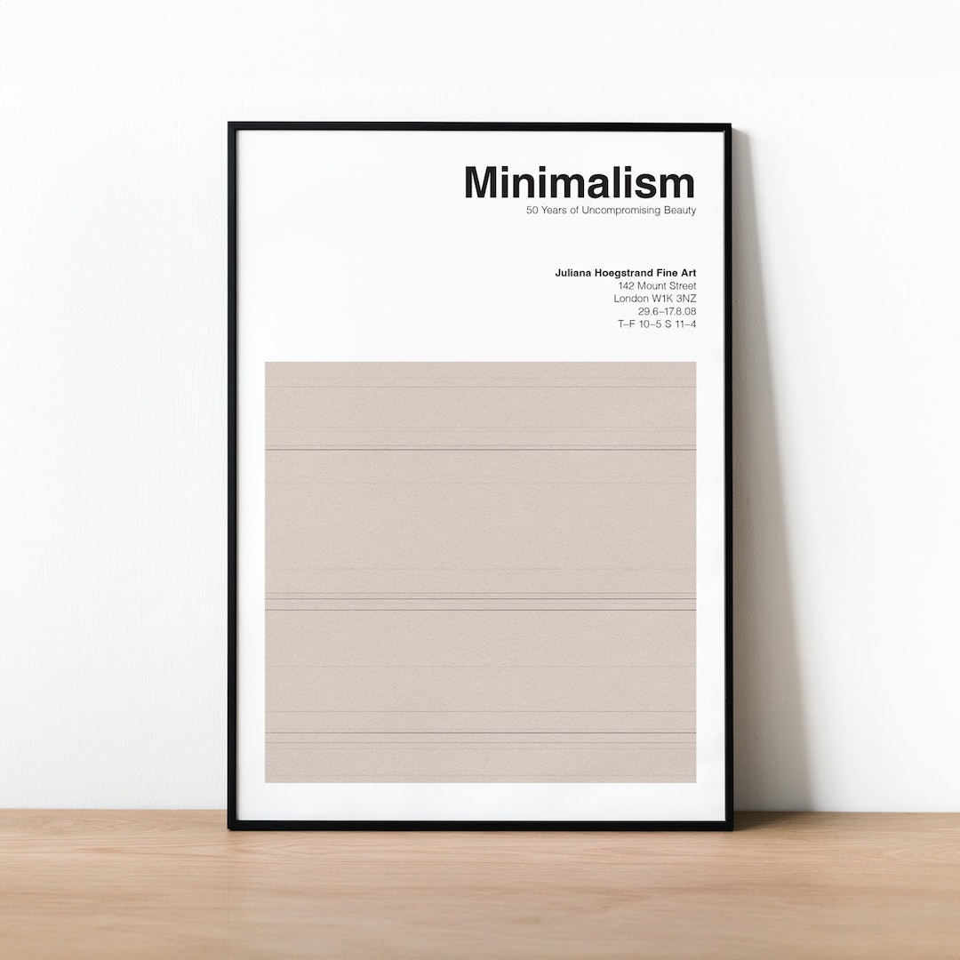 Minimalism Poster, Modern Art Exhibition Poster, Minimalist Print ...