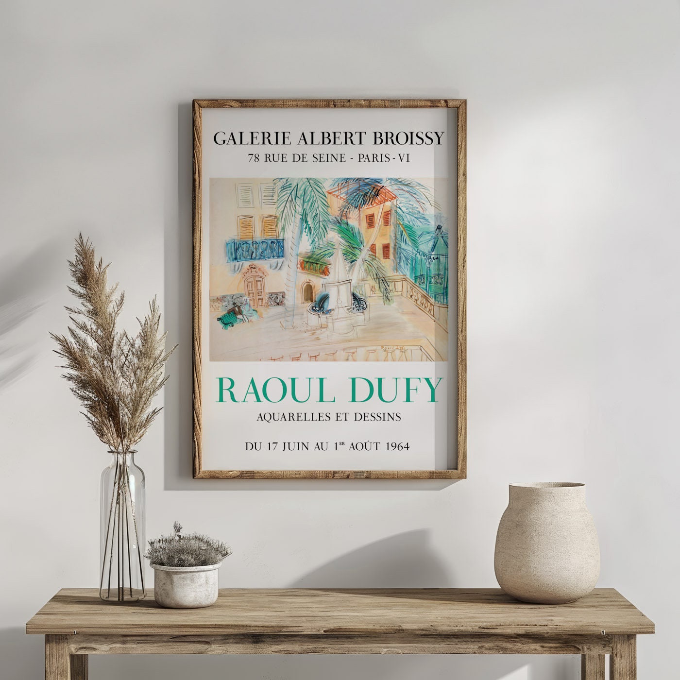 Raoul Dufy Exhibition Poster - Retro 1964 Paris Gallery Art Print ...
