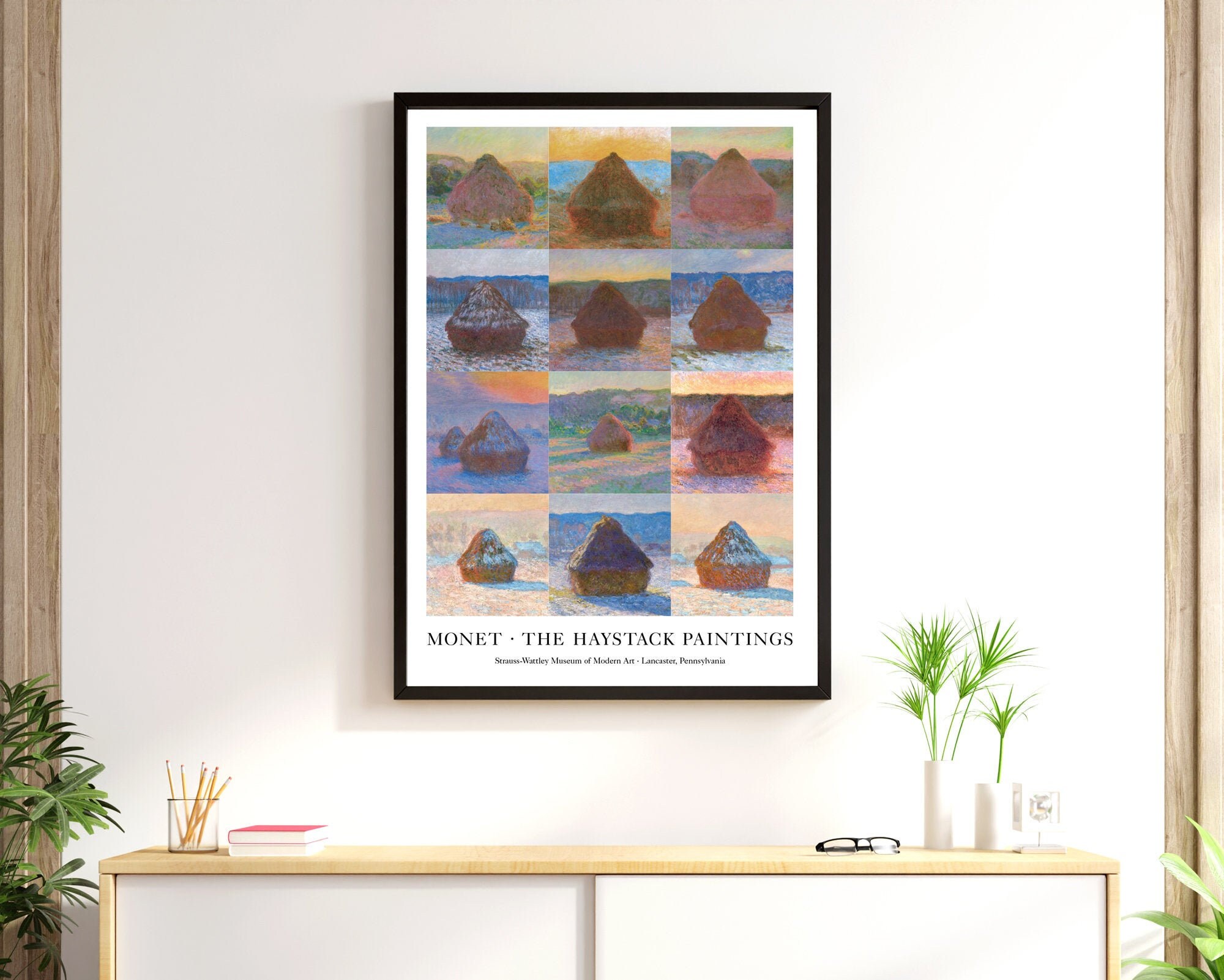 Claude Monet Haystacks Exhibition Poster Museum Quality - Etsy