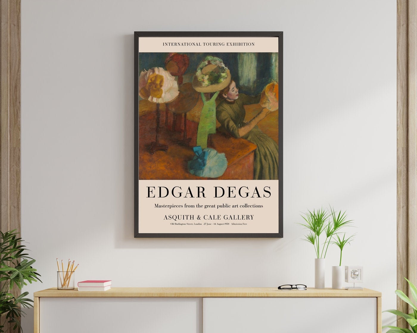 Edgar Degas Exhibition Poster - Gallery Quality Print - the Millinery ...