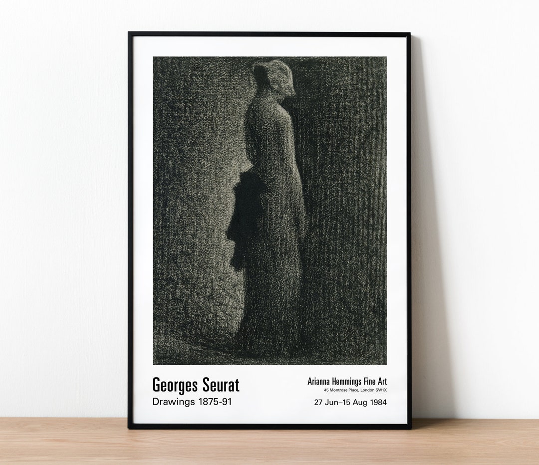 Georges Seurat Drawing Print, Exhibition Poster, Impressionist ...