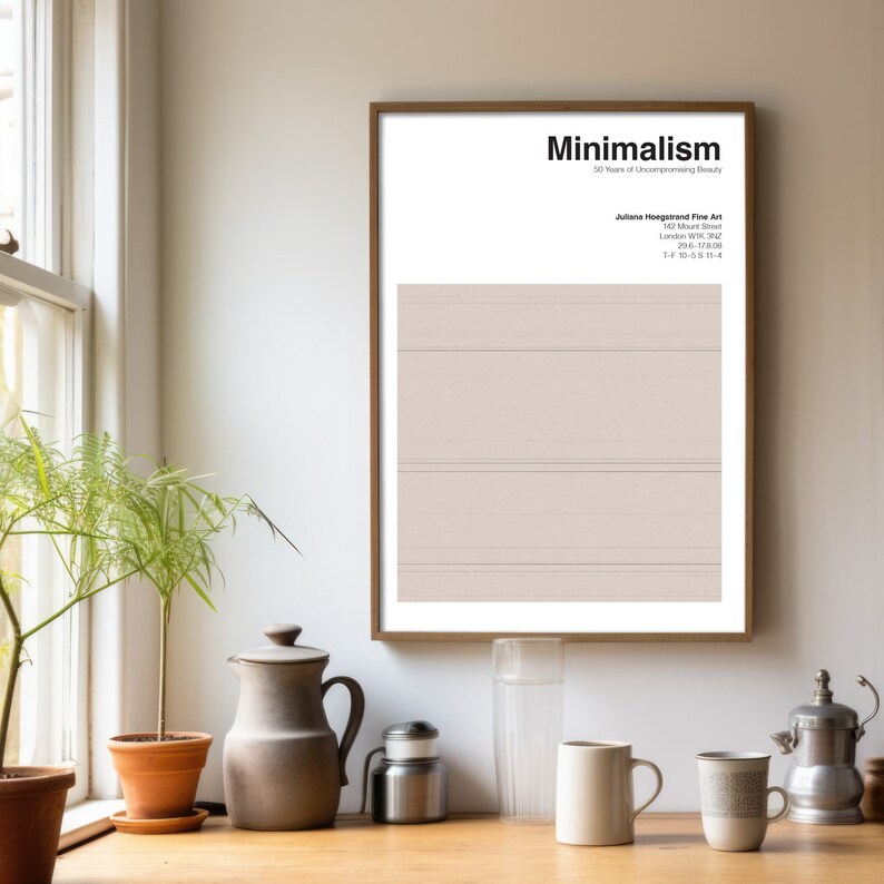 Minimalism Poster, Modern Art Exhibition Poster, Minimalist Print ...