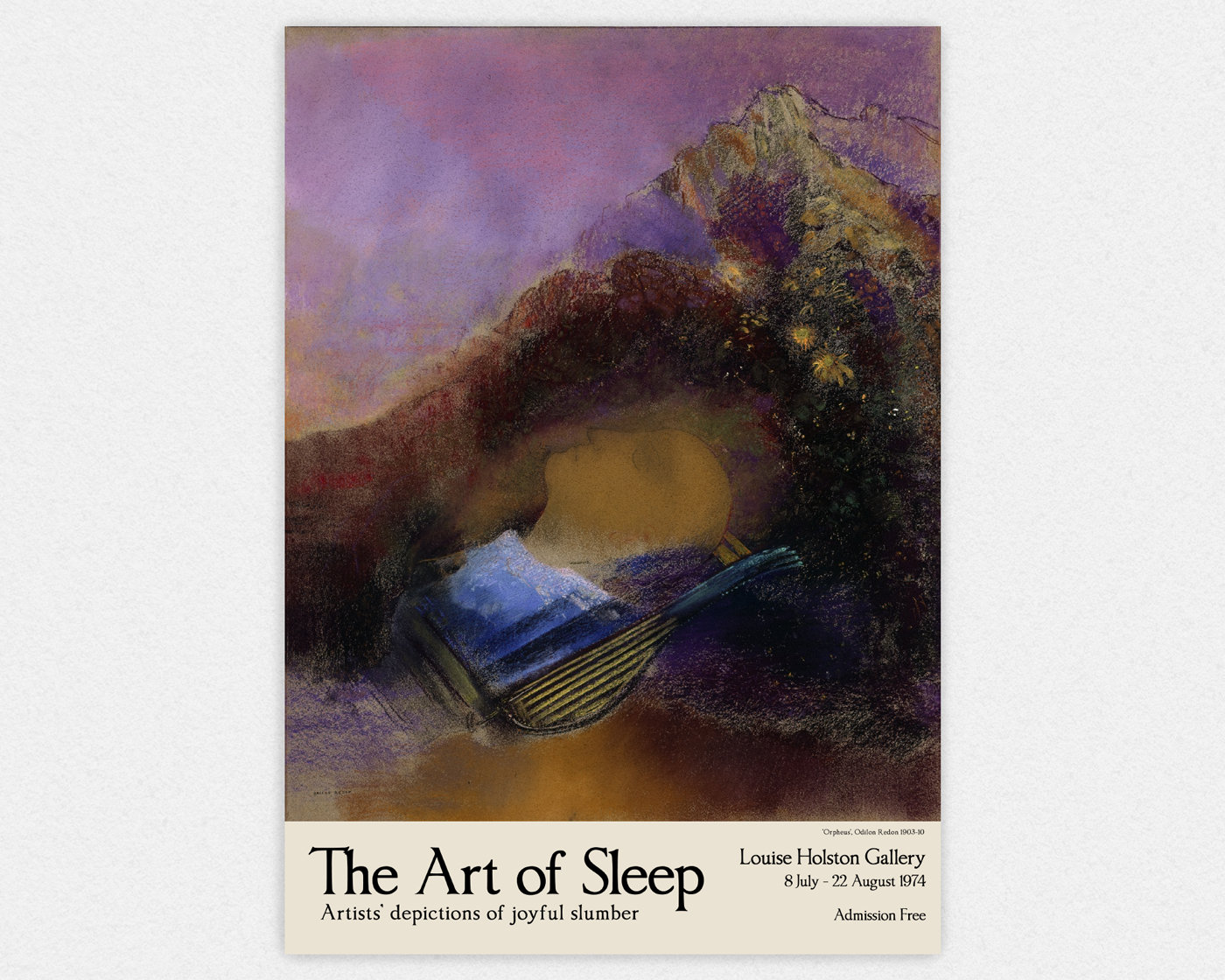Odilon Redon Exhibition Poster - Gallery Quality Print - Orpheus - Art ...