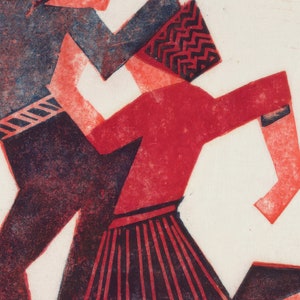 Cyril Power 'folk Dance' Exhibition Poster - Modernist 1930s Art Deco ...