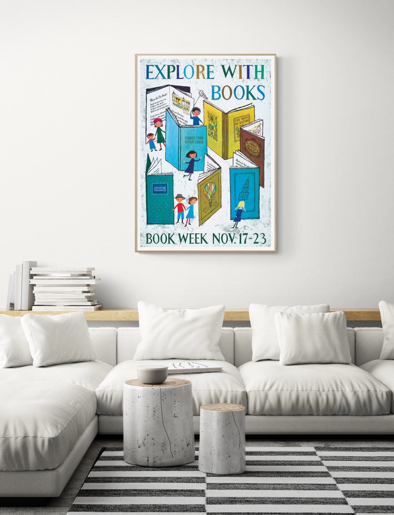 National Book Week Poster Ideal Gift for Book Lover or Avid | Etsy
