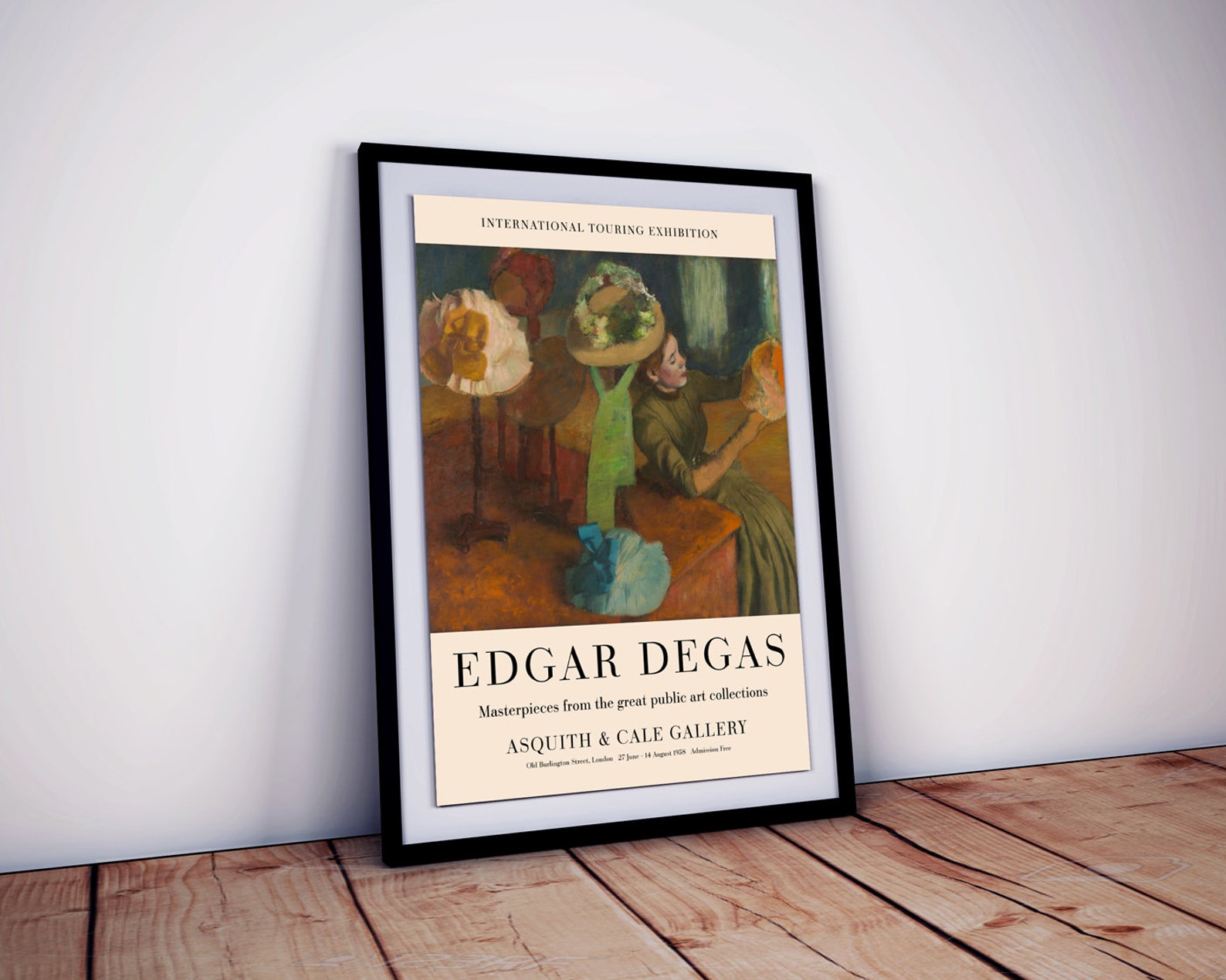 Edgar Degas Exhibition Poster - Gallery Quality Print - the Millinery ...