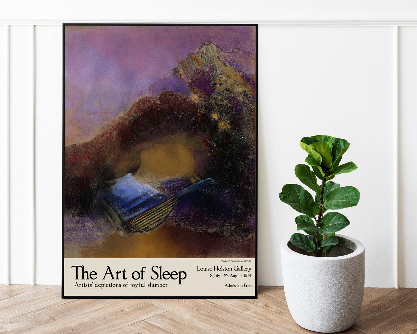 Odilon Redon Exhibition Poster - Gallery Quality Print - Orpheus - Art ...