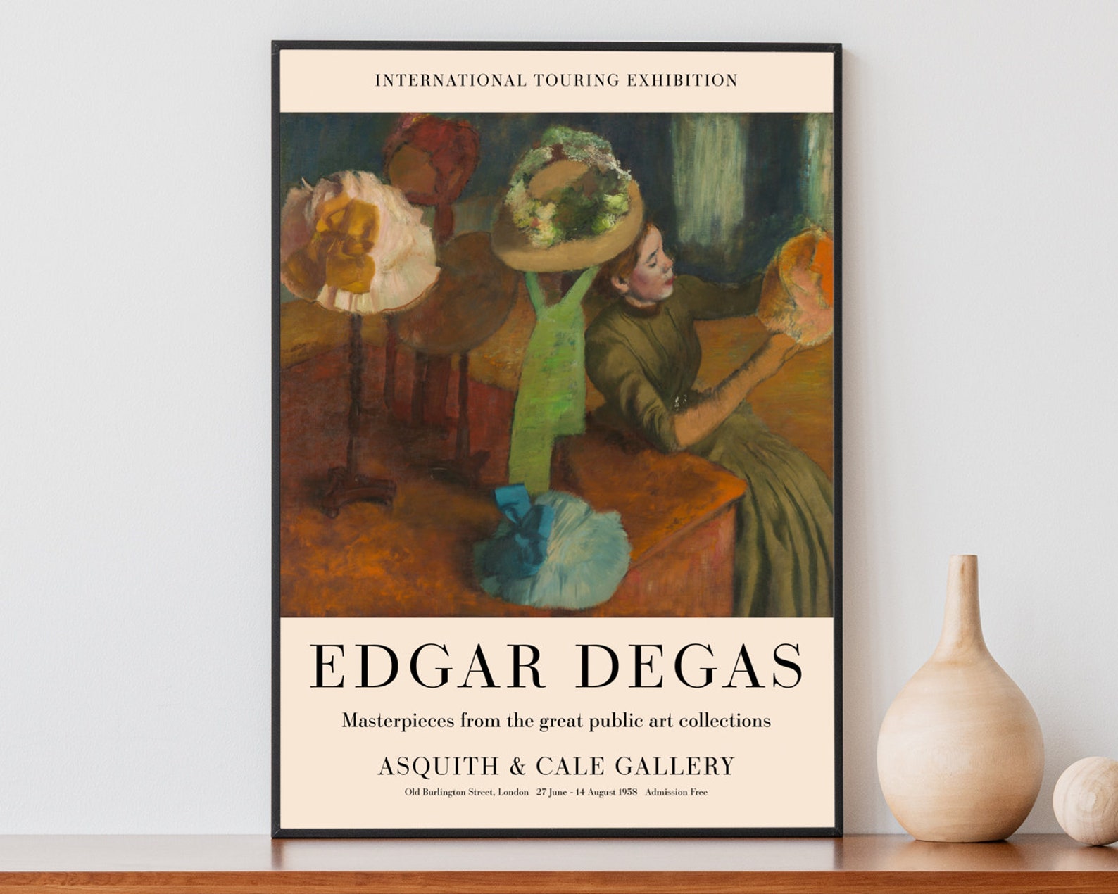 Edgar Degas Exhibition Poster - Gallery Quality Print - the Millinery ...