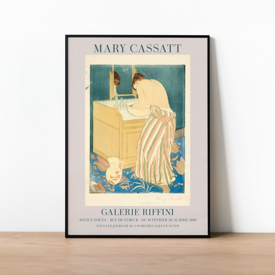 Mary Cassatt Exhibition Poster, 'woman Bathing (la Toilette ...