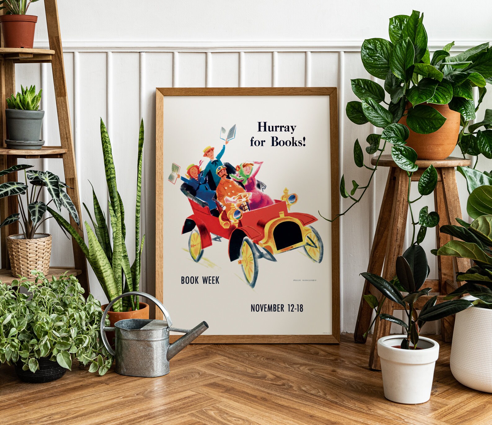 1961 Book Week Poster, Vintage Advertising Poster, USA 1961 Print ...