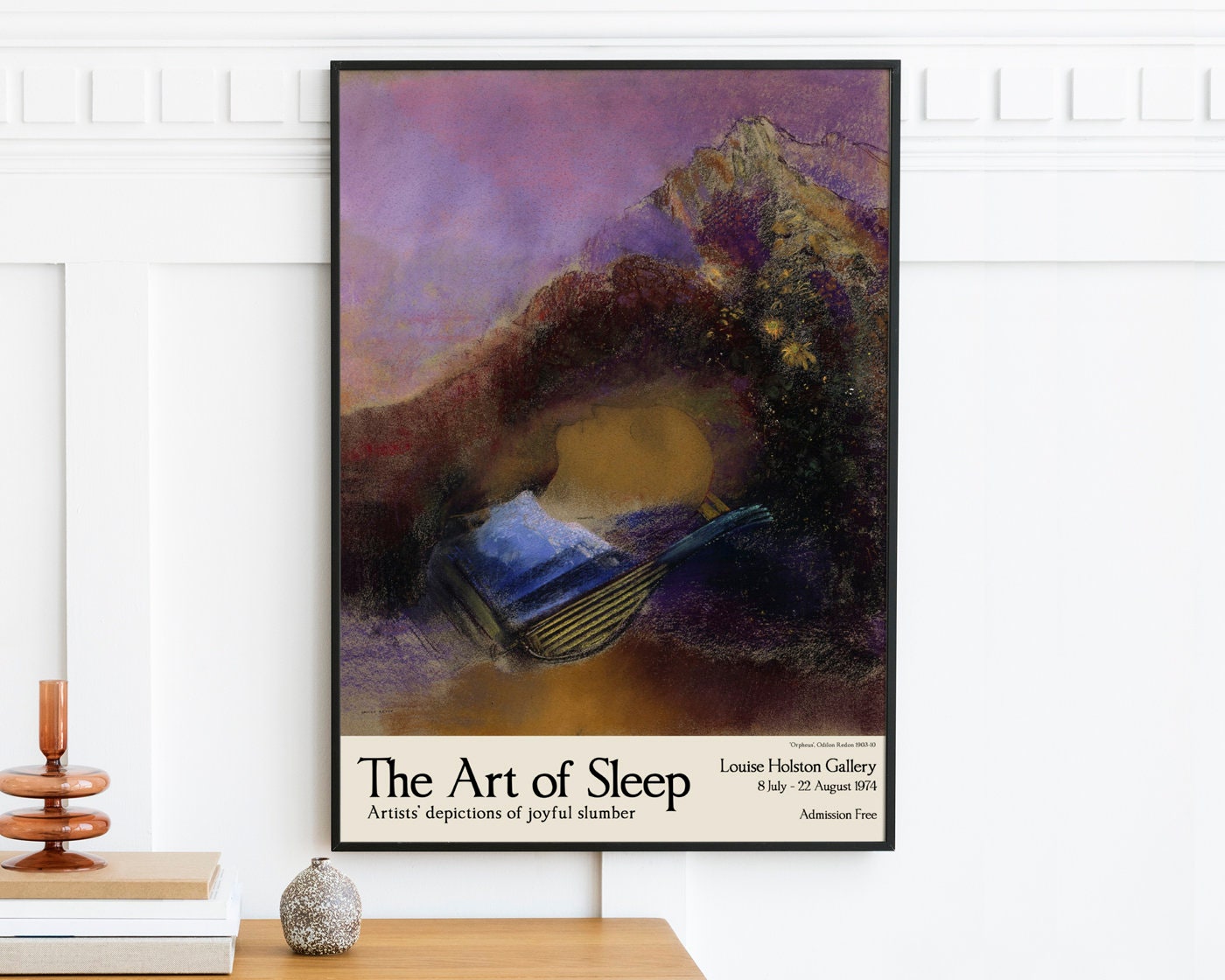 Odilon Redon Exhibition Poster - Gallery Quality Print - Orpheus - Art ...