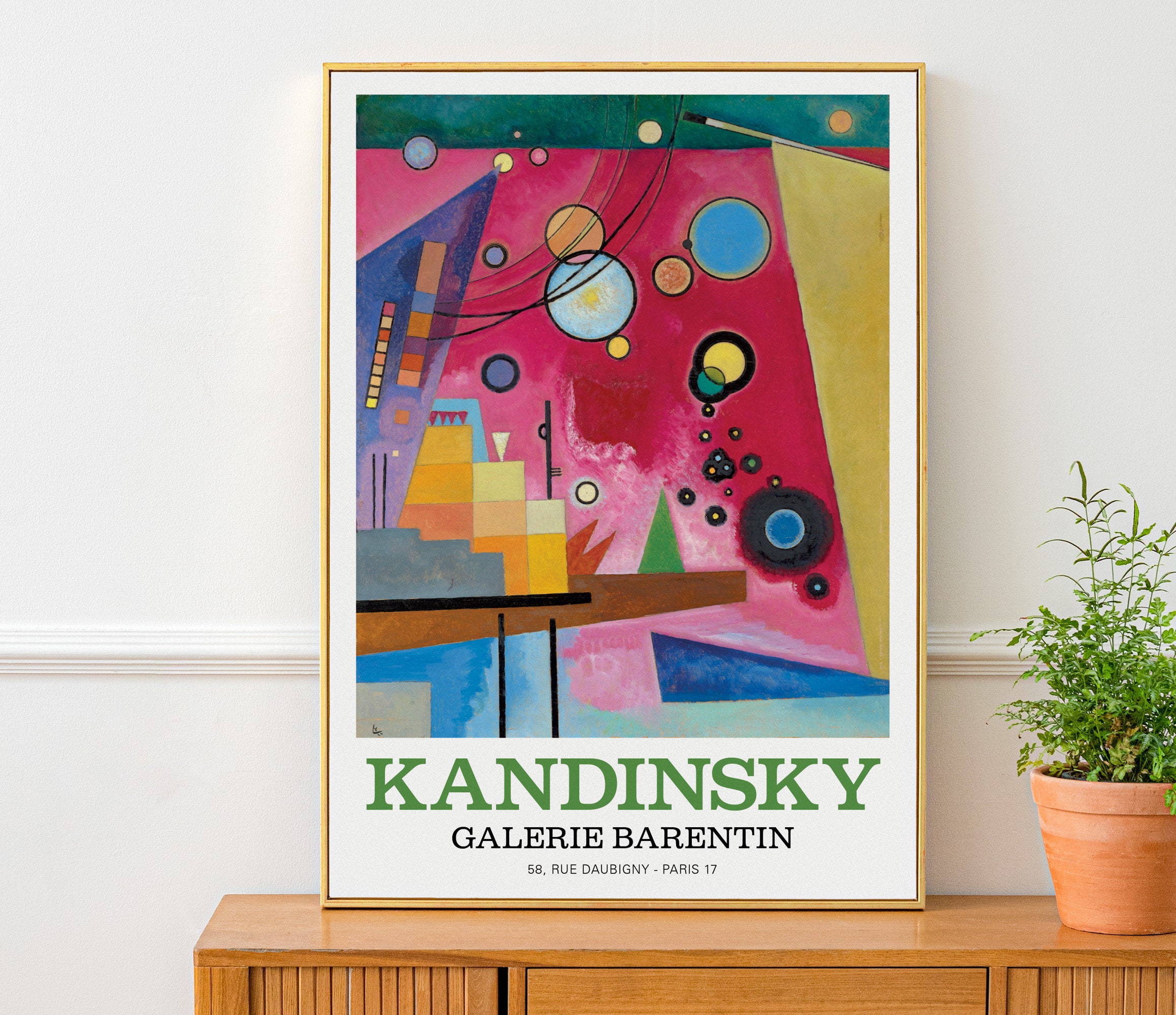 Wassily Kandinsky Exhibition Poster. Schweres Rot 1924, Heavy Red ...