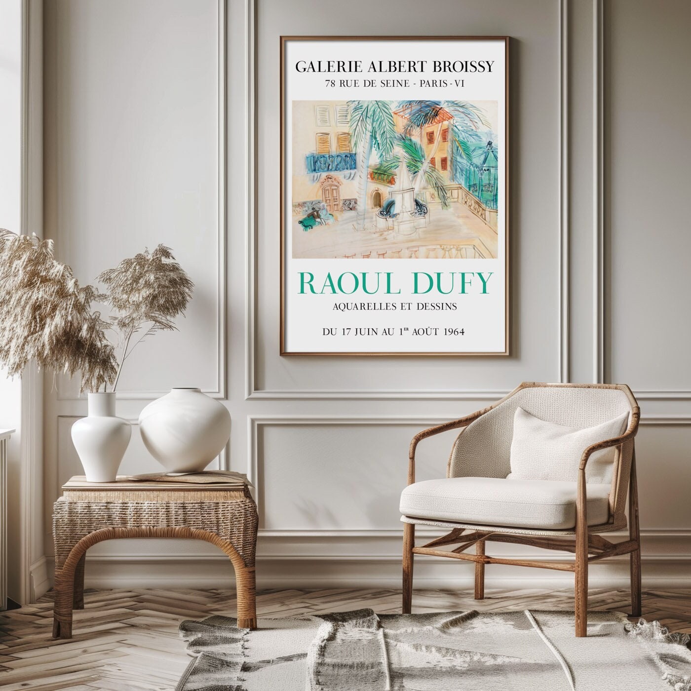 Raoul Dufy Exhibition Poster - Retro 1964 Paris Gallery Art Print ...